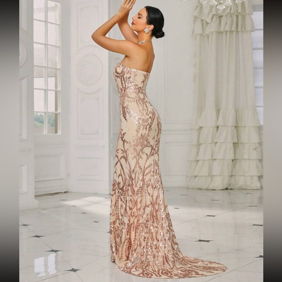 Dresses | Luxe Mermaid Hem Tube Sequins Dress | Poshmark